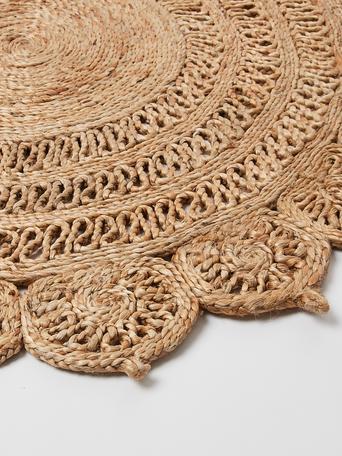 Jute Natural Brown Round Woven Mat | Oliver Bonas