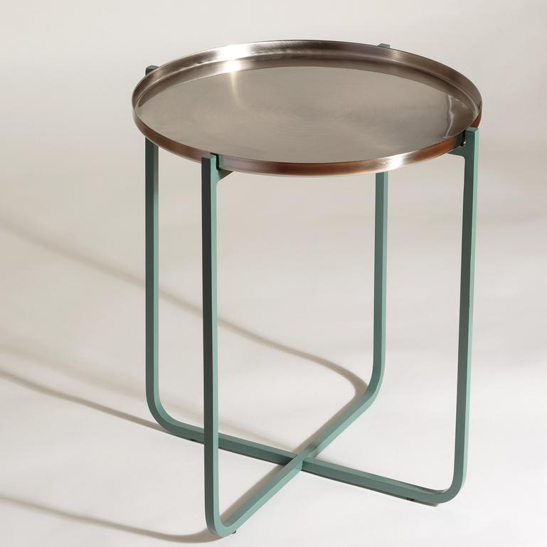 Iggy Metal Tray Side Table | Oliver Bonas