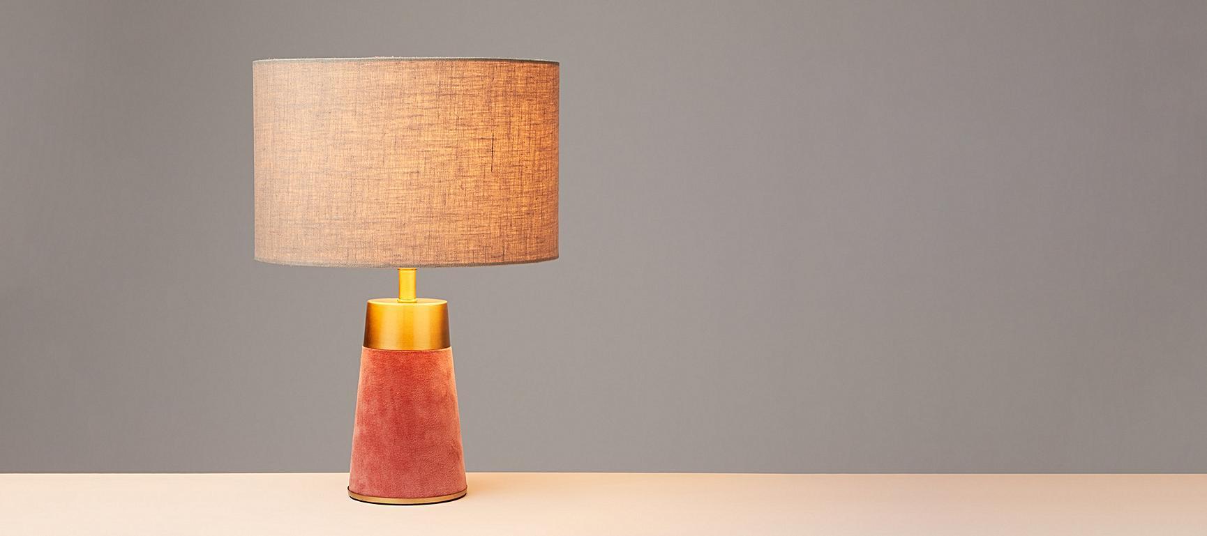 Ero Velvet Desk & Table Lamps Medium | Oliver Bonas