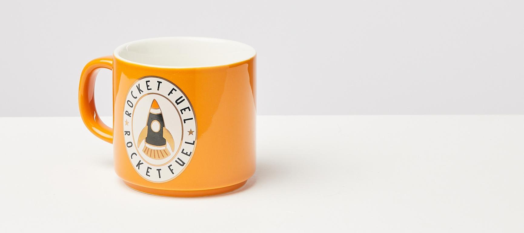 Rocket Fuel Yellow Mug | Oliver Bonas