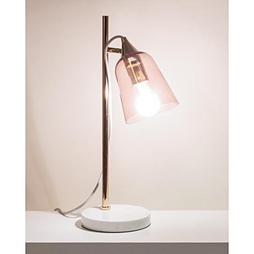 Glass Shade Marble Table Lamp | Oliver Bonas
