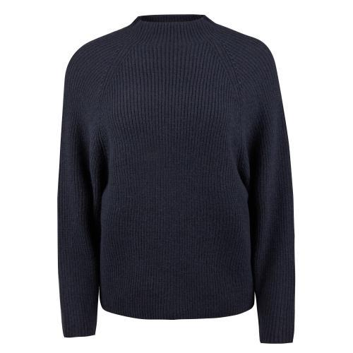 Fisherman Ribbed Navy Blue Knitted Jumper | Oliver Bonas IE