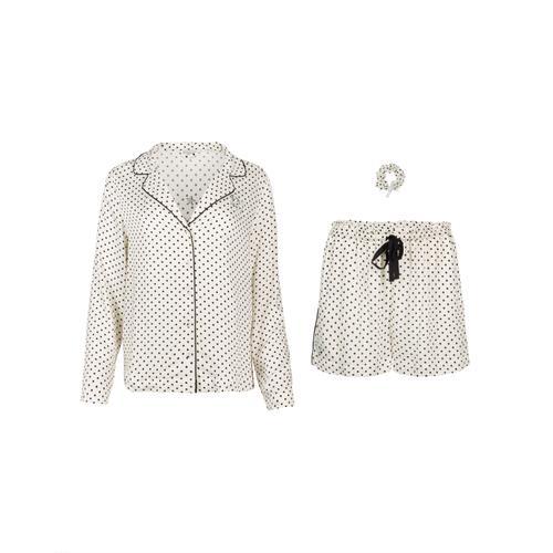 In Your Dreams Spotty Shirt, Shorts & Scrunchie Pyjama Set | Oliver Bonas