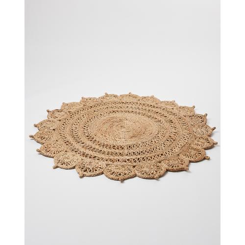 Jute Natural Brown Round Woven Mat | Oliver Bonas
