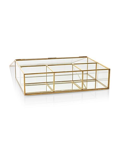 Gold & Glass Mirrored Jewellery Box | Oliver Bonas