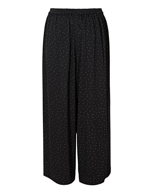 Spot Print Black Culottes | Oliver Bonas
