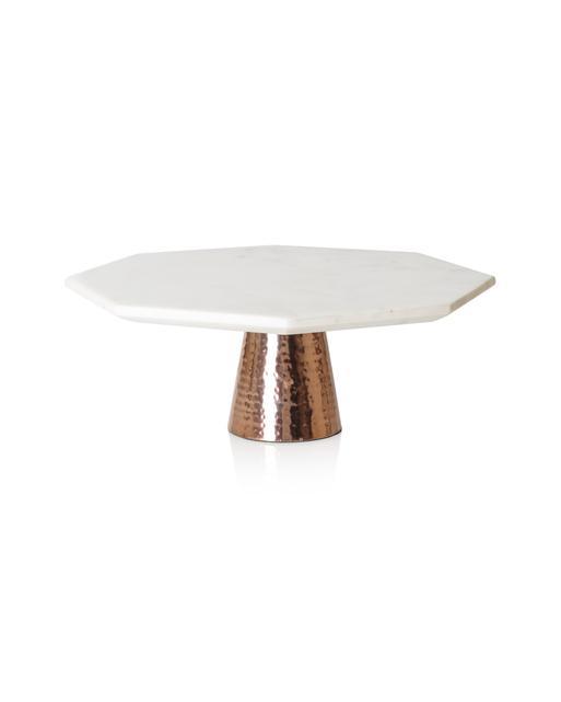 Marble & Copper Cake Stand | Oliver Bonas