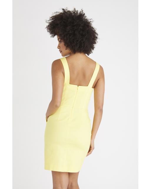 Structured Yellow Mini Dress | Oliver Bonas US