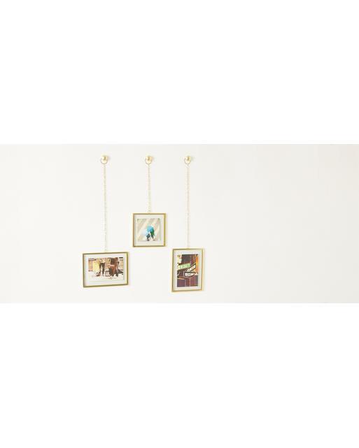 Brass Hanging Photo Frames Set of Three | Oliver Bonas